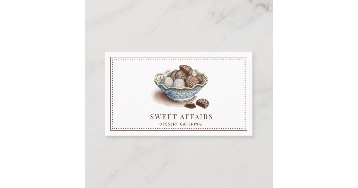 Dessert Caterer Business Card | Zazzle