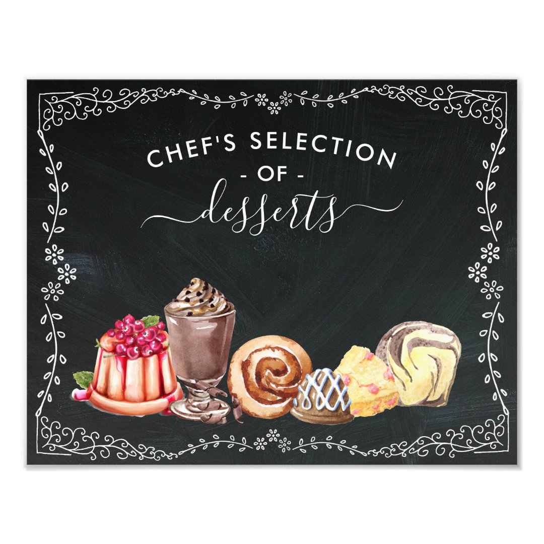 Dessert Station | Wedding Chalkboard Sign | Zazzle