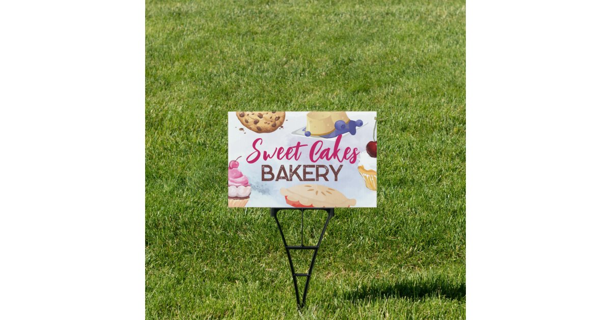 Desserts Bakery Yard Lawn Sign | Zazzle