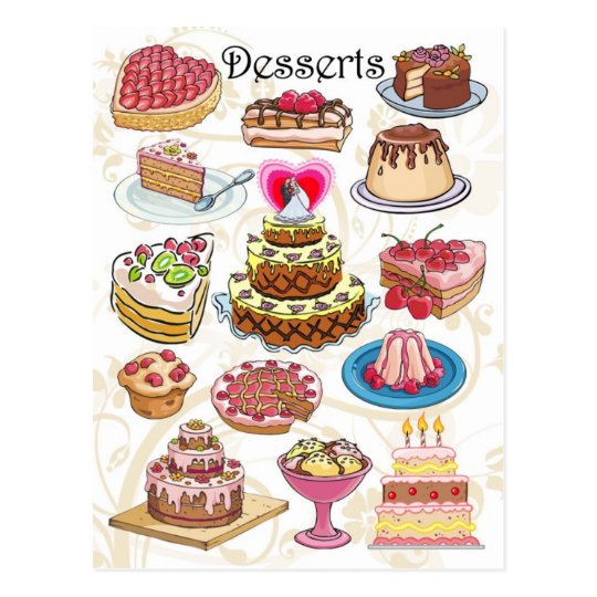 Desserts Postcard | Zazzle.com