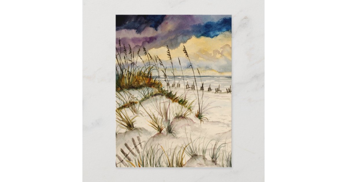 Destin Florida Beach Art Postcard | Zazzle