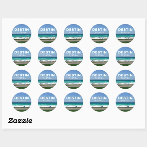 Destin Florida Beach Photography Seaside Classic Round Sticker | Zazzle