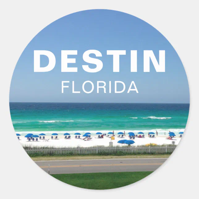 Destin Florida Beach Photography Seaside Classic Round Sticker | Zazzle