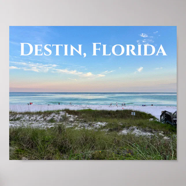 Destin Florida Beautiful Sunset Beach Photography Poster | Zazzle
