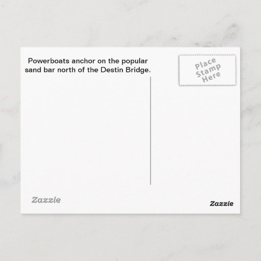 DESTIN FLORIDA NAUTICAL POSTCARD ON CRAB ISLAND | Zazzle