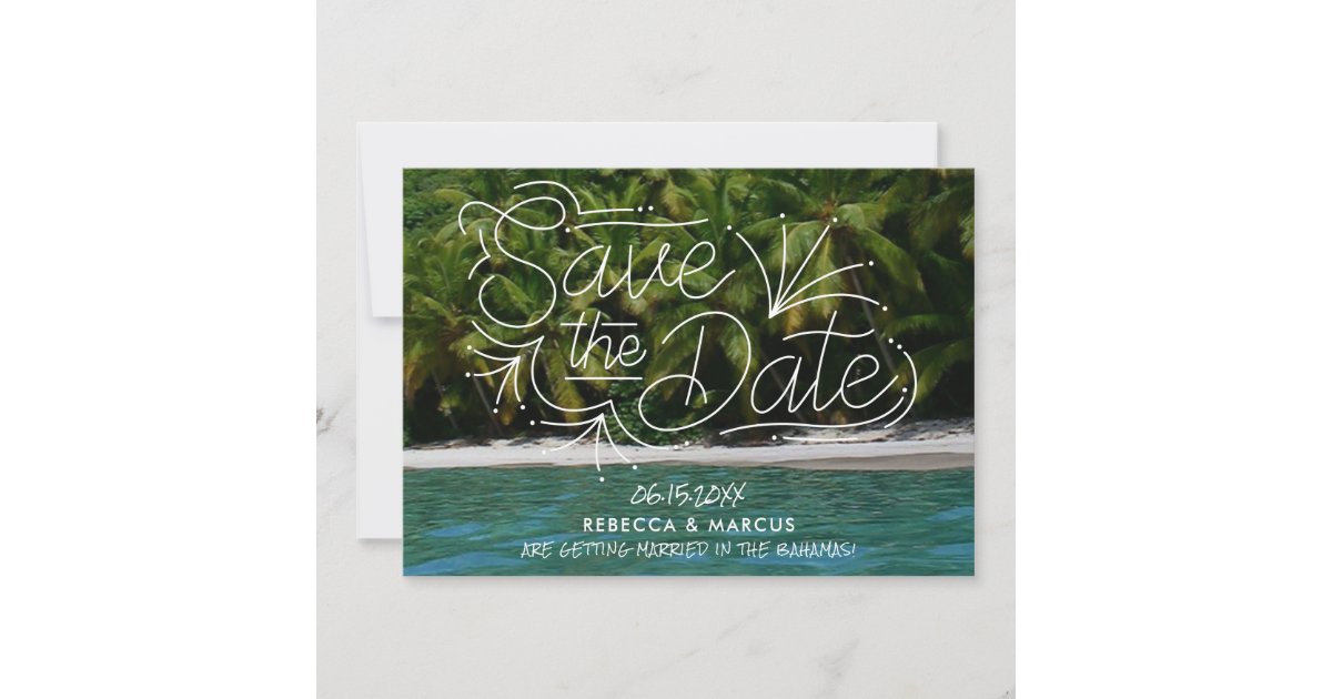 Destination Beach Wedding Save the Date | Zazzle.com