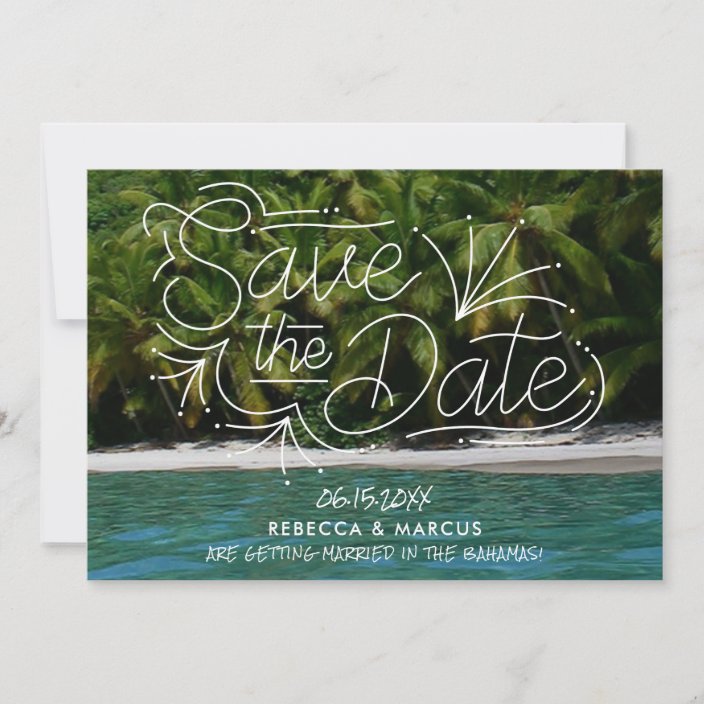 Destination Beach Wedding Save the Date | Zazzle.com