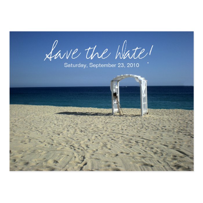 Destination Beach Wedding Save The Date Postcard Zazzle