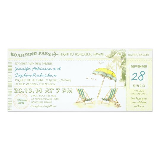 destination boarding pass - wedding invitations | Zazzle.com