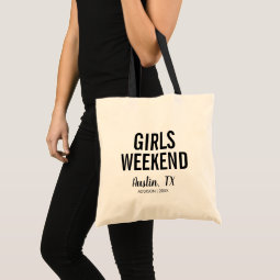 Destination Girls Weekend Tote Bag | Zazzle