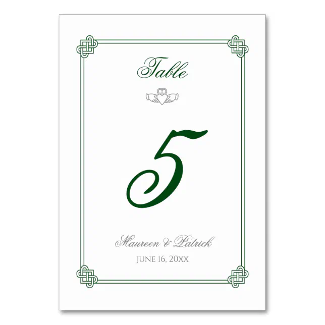 Destination Ireland Table Number | Zazzle