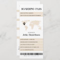 Destination Map Boarding Pass Bachelorette Weekend Invitation | Zazzle