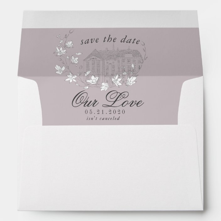destination wedding elegant save the date envelope | Zazzle.com