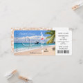 Destination Wedding Maldives Ticket Invitation | Zazzle