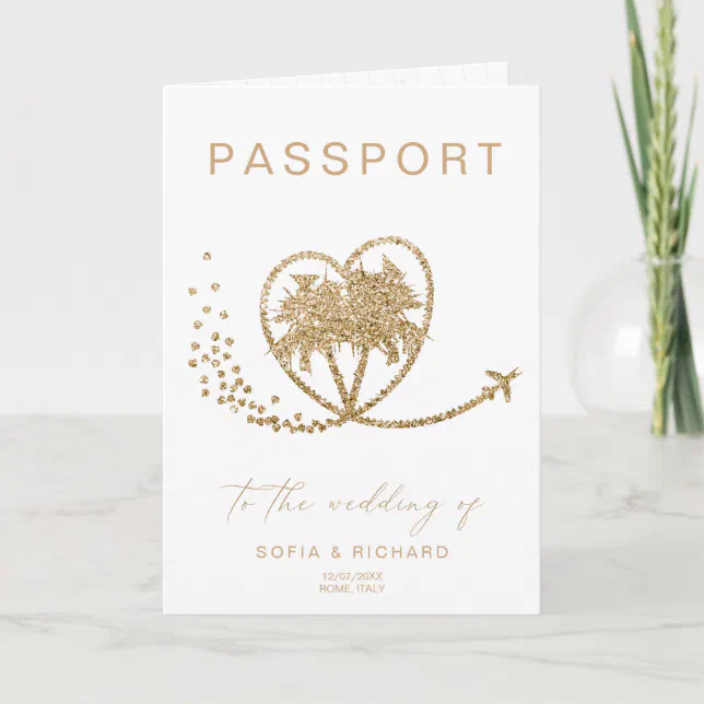 Destination Wedding Passport World Map QR Code Invitation | Zazzle