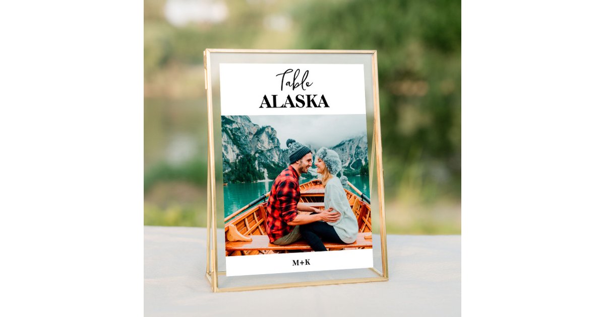 Destination Wedding Photo City Name Travel Table Number | Zazzle