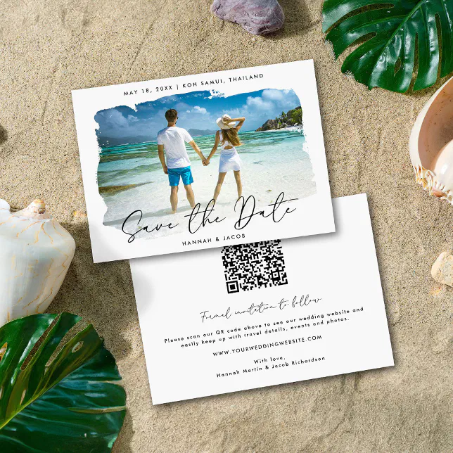 Destination Wedding Photo Save the Date | Zazzle