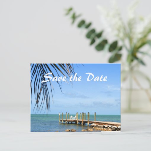 Destination wedding save the date postcard | Zazzle