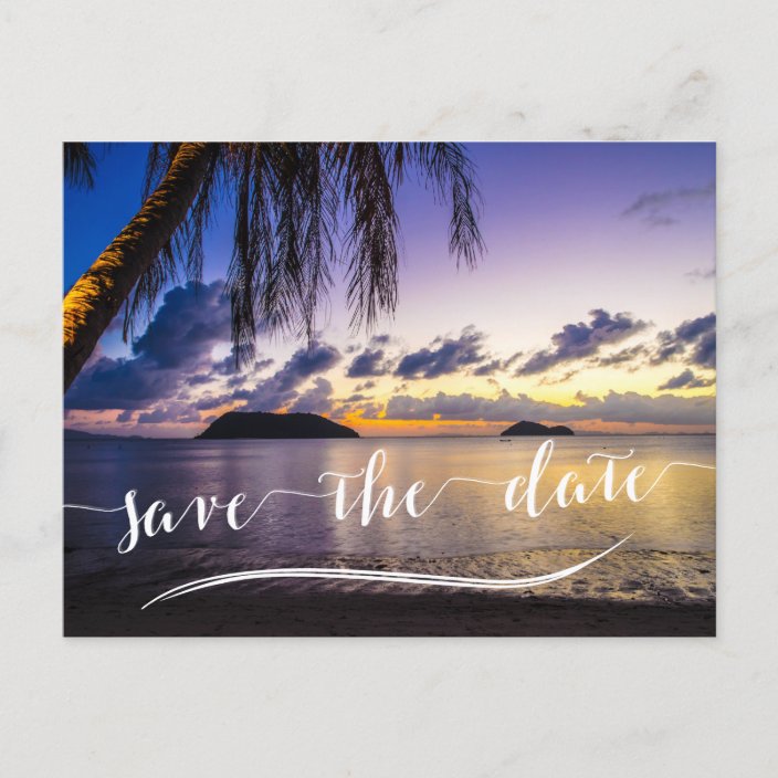 Destination Wedding Save The Dates Postcards | Zazzle.com
