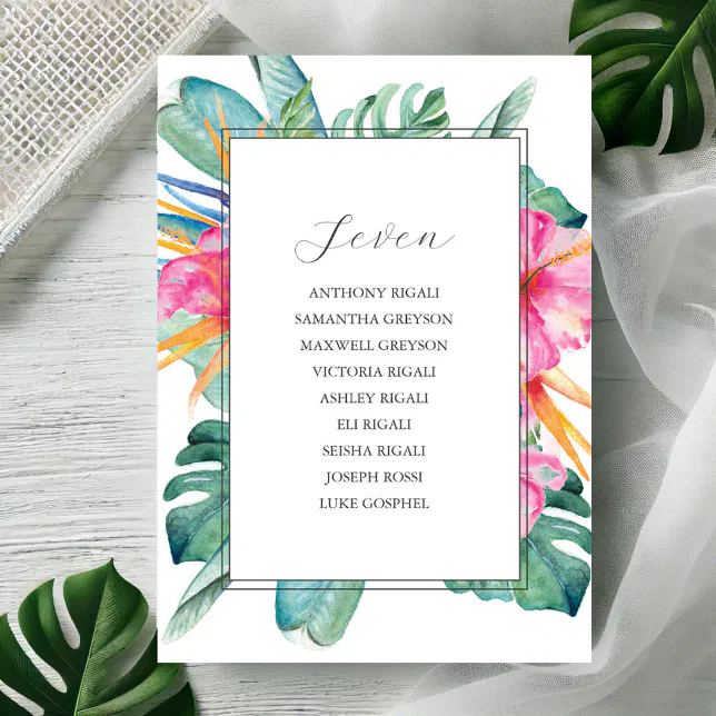 Destination Wedding Seating Chart Template | Zazzle