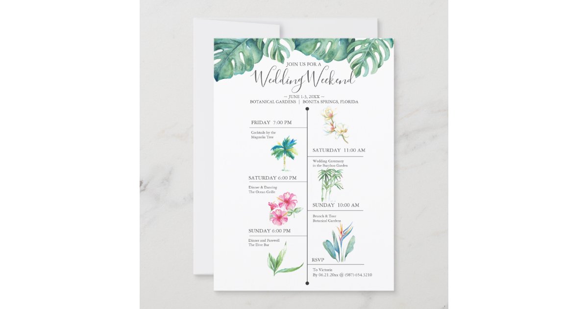 Destination Wedding Weekend Timeline | Zazzle