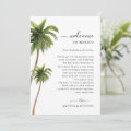 Destination Wedding Welcome Letter Itinerary Card | Zazzle