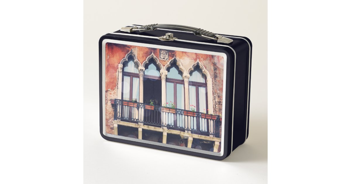 Destinations | Rustic Venice Building Metal Lunch Box | Zazzle