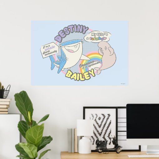 Destiny & Bailey Comic Graphic Poster | Zazzle