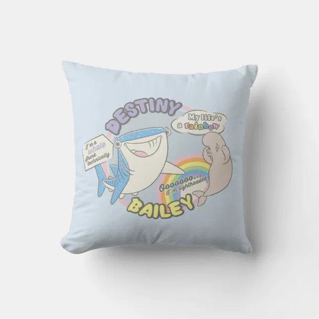 Destiny & Bailey Comic Graphic Throw Pillow | Zazzle