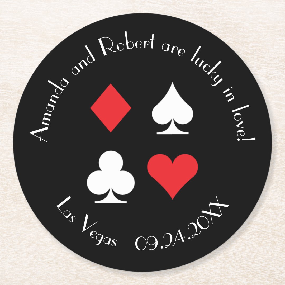 Destiny Las Vegas Wedding Custom Cocktail Coaster | Zazzle