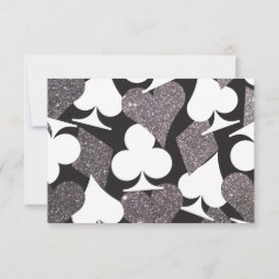 Destiny Silver Las Vegas Wedding QR code Reply RSVP Card | Zazzle