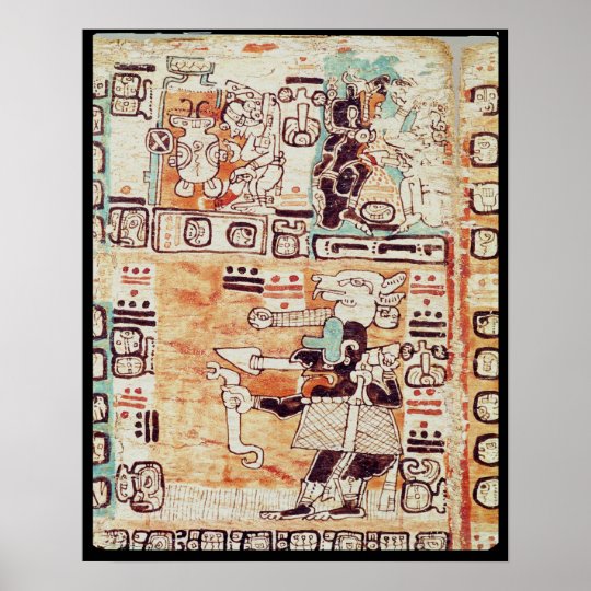 Detail from a Mayan Codex Poster | Zazzle.com
