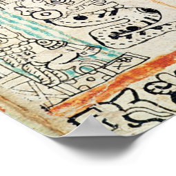 Detail from a Mayan codex Poster | Zazzle
