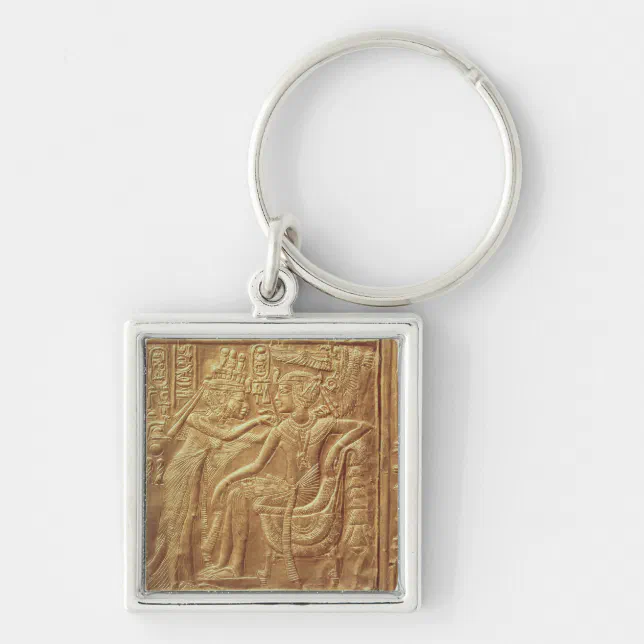 Detail from the little shrine of Tutankhamun Keychain | Zazzle