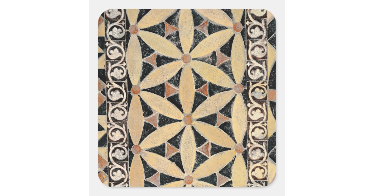 Detail of the pavement square sticker | Zazzle