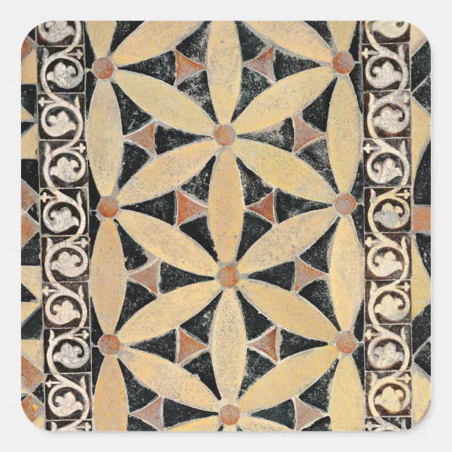 Detail of the pavement square sticker | Zazzle