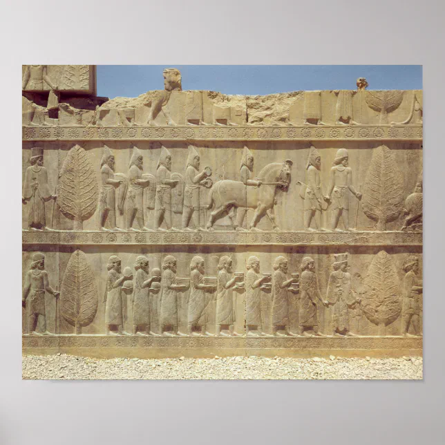 Detail of the relief frieze on the east stairway poster | Zazzle