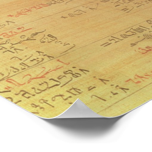 Detail of the Rhind Mathematical Papyrus Poster | Zazzle