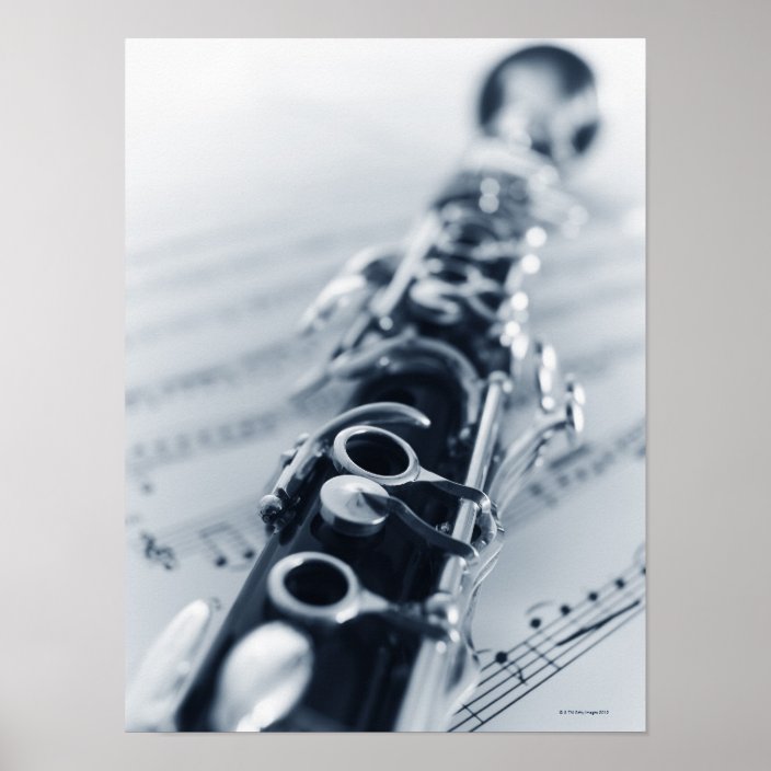 Detailed Clarinet Poster | Zazzle.com