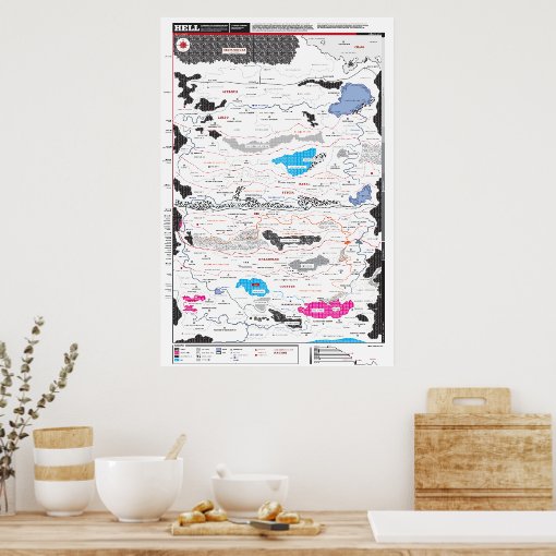 Detailed map of Hell Poster | Zazzle