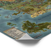 Detailed Map of the Forgotten Realms Poster | Zazzle