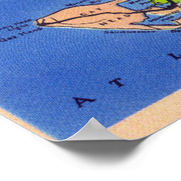 Detailed Map of the Island Poster | Zazzle
