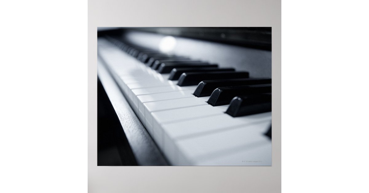 Detailed Piano Keys Poster | Zazzle