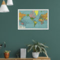 Detailed WWII World Map 1942 Poster | Zazzle