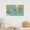 Detailed WWII World Map 1942 Poster | Zazzle
