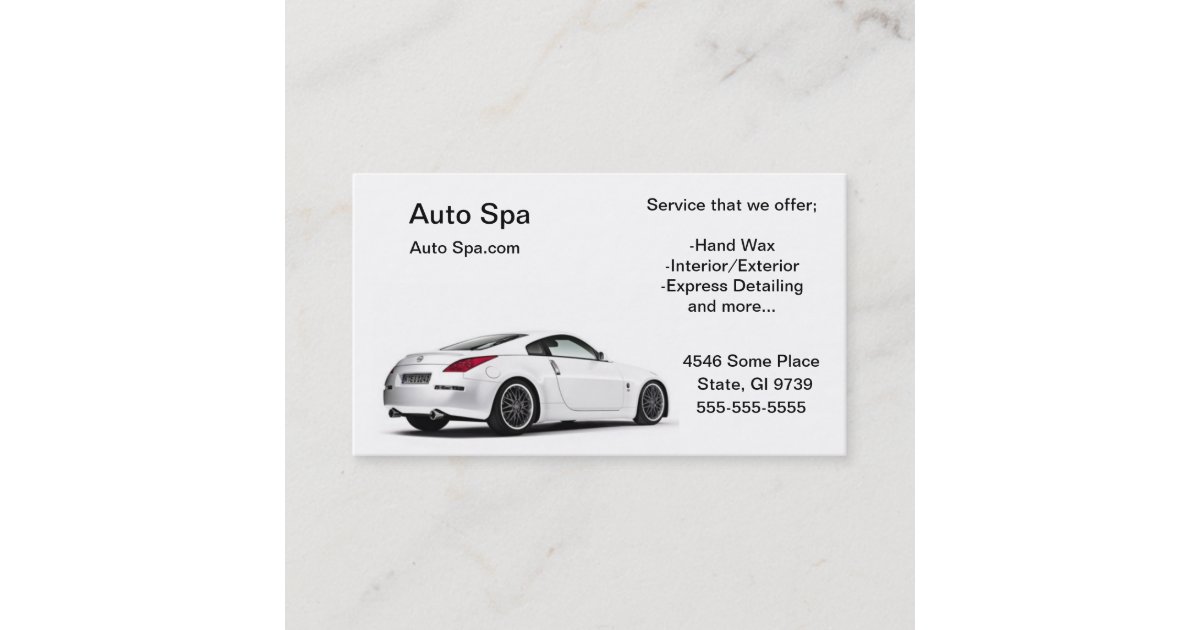 Detailing Shop Business Card | Zazzle