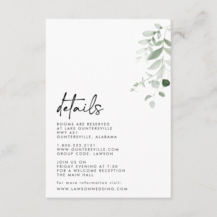 Details Card | Zazzle
