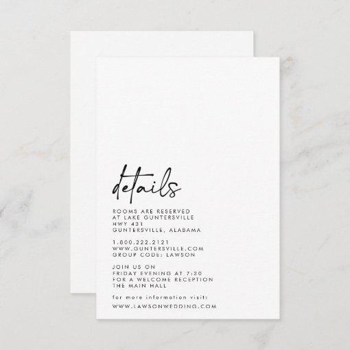 Details Card | Zazzle