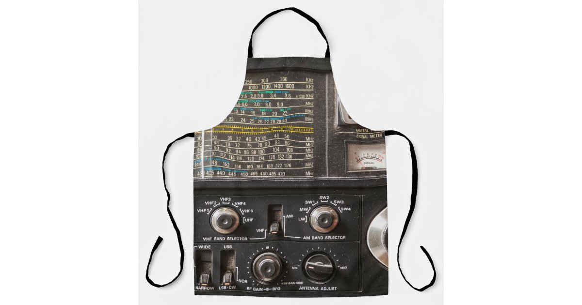Details of an old am radio receiver apron | Zazzle