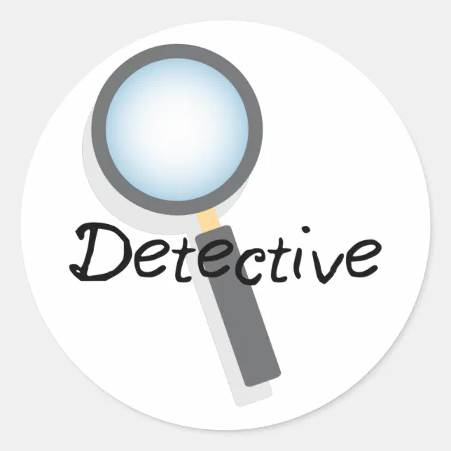 Detective Classic Round Sticker | Zazzle